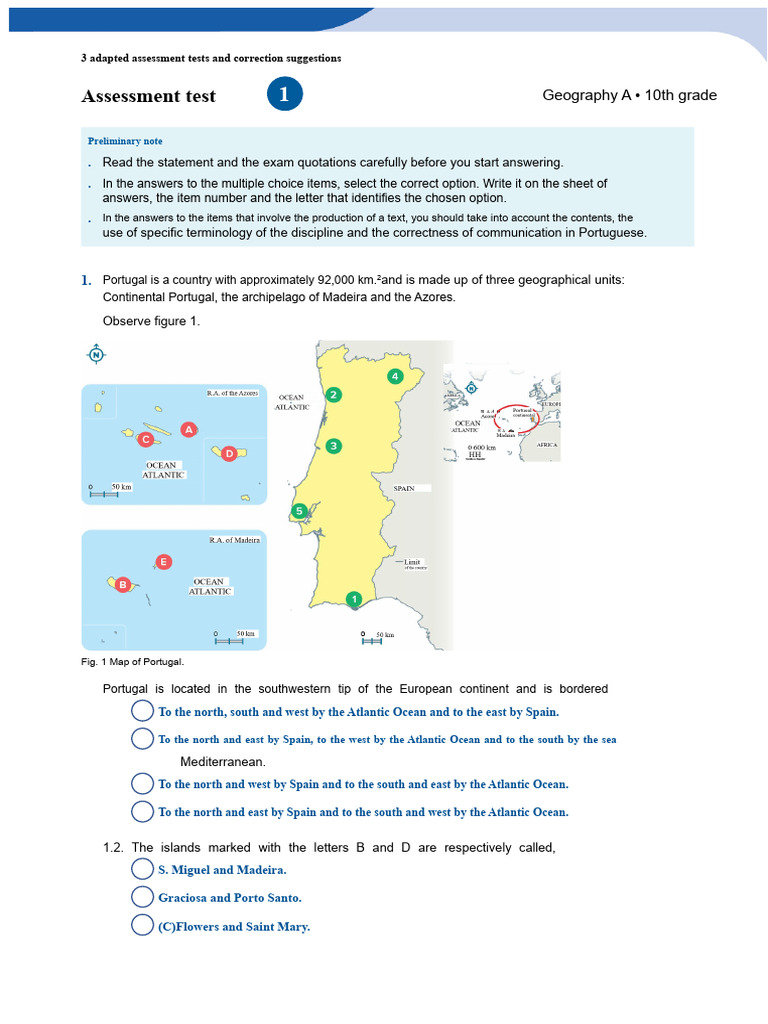 geography tests | PDF | Atmosphere Of Earth | Atmosphere