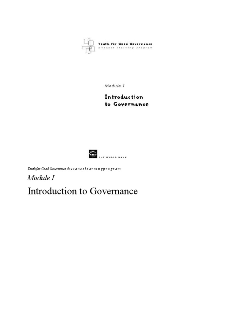 Mod01 - Intro To Governance | PDF | Governance | Good Governance
