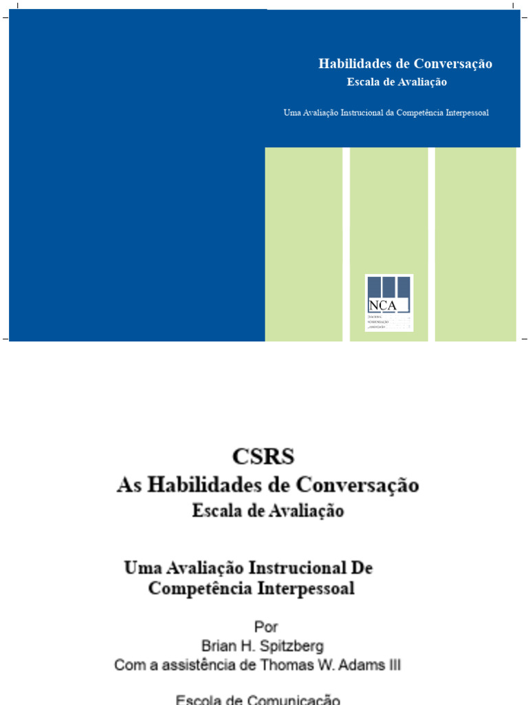 Avaliação de Habilidades de Conversação | PDF | Competência (Recursos ...