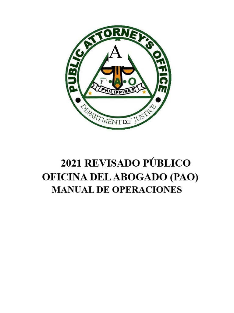 2021 MANUAL DE OPERACIONES PAO REVISADO FINAL - Versión en Español ...