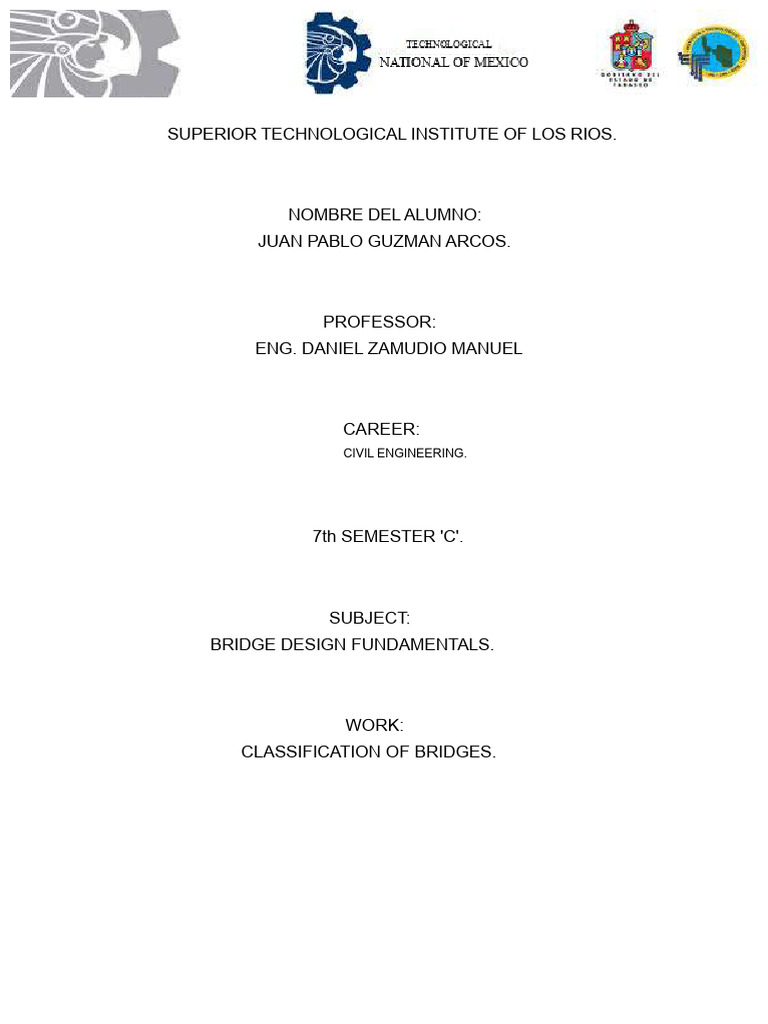 classification of bridges | PDF | Bridge | Beam (Structure)