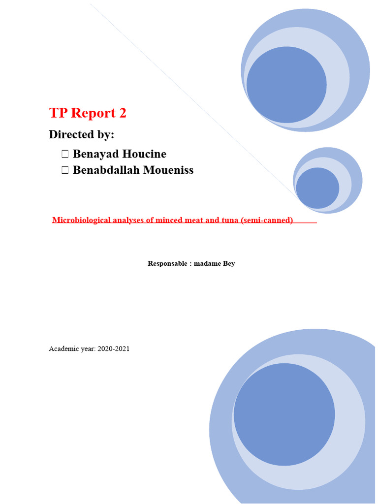 TP No. 2 Microbiological Analysis of Minced Meat and Tuna | PDF