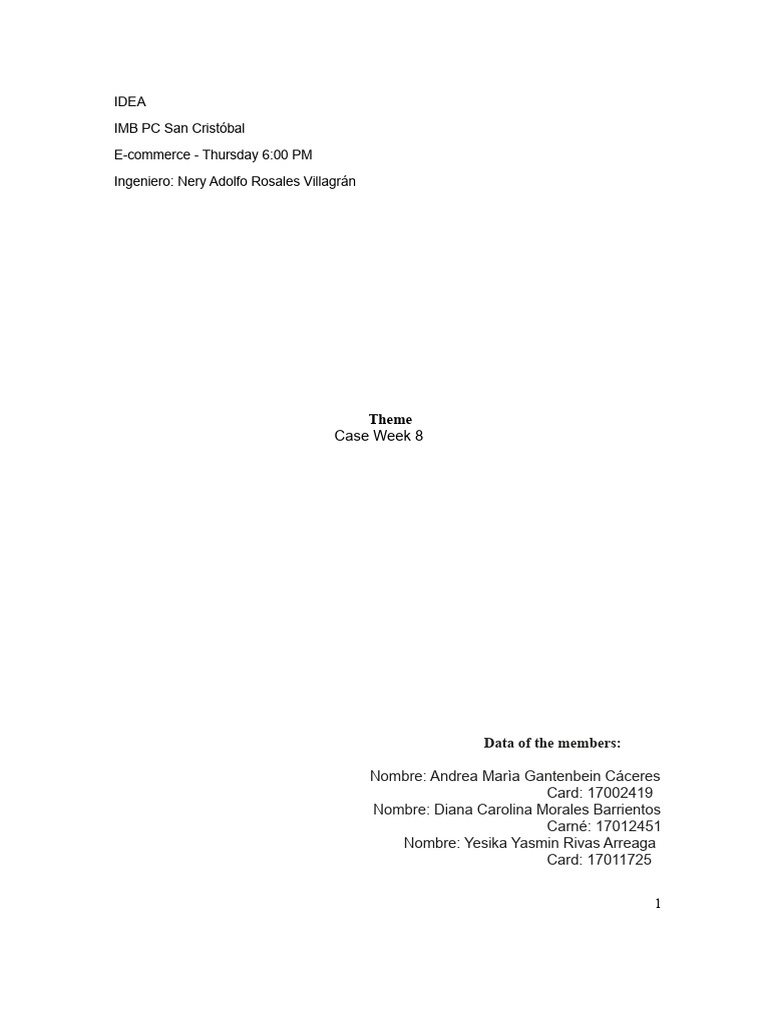 Case Week 8 E-commerce | PDF | Websites | World Wide Web