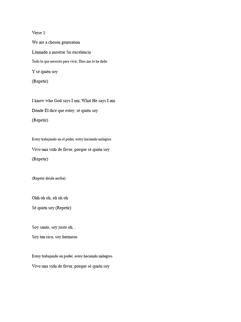 Sé Quién Soy | PDF