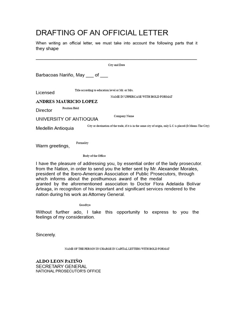 Practice 14 Writing an Official Letter | PDF