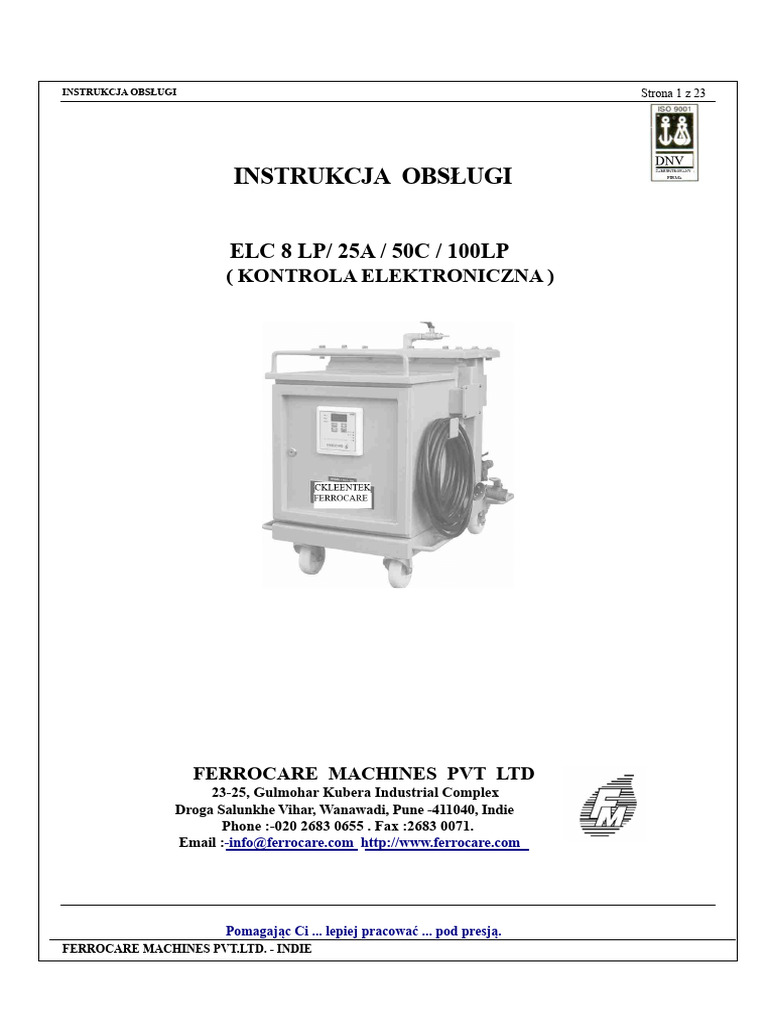 Instrukcja Elc Elektroniczna | PDF