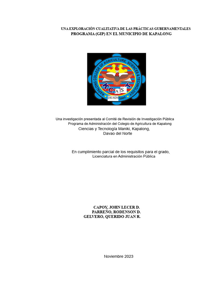 Capoy Investigación CH1 y CH2 2 | PDF | Datos | Análisis de los datos