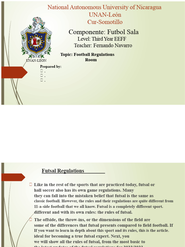 Futsal Regulations | PDF | Association Football | Sports