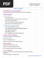 Understanding Hygiene and Its Types | PDF | Hygiene | Health Sciences