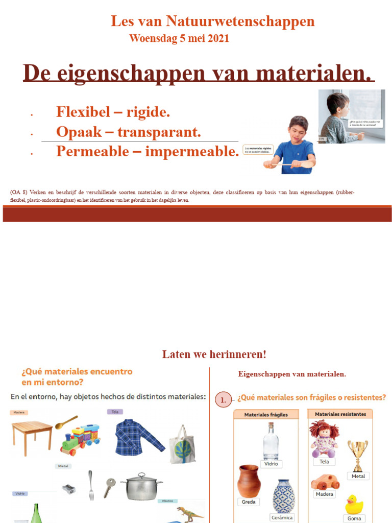 De Eigenschappen Van Materialen. | PDF