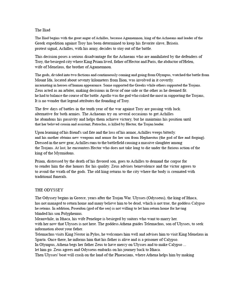 The Iliad and The Odyssey | PDF | Odysseus | Iliad