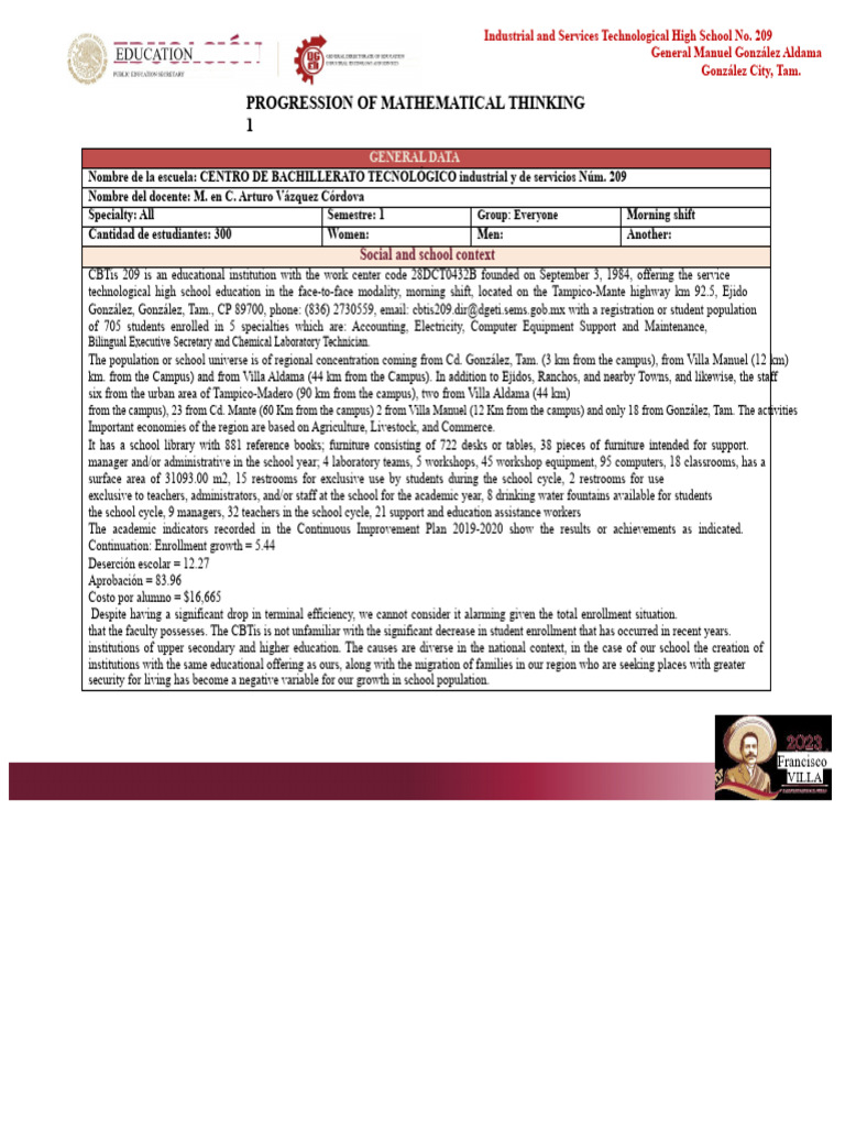 PLANNING MATHEMATICAL THINKING | PDF | Muscular Dystrophy | Teachers