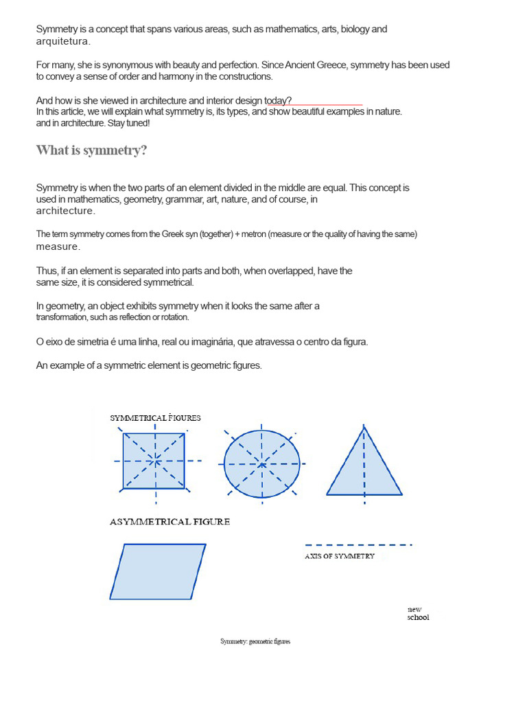 Symmetry Is A Concept That Spans Various Areas. | PDF