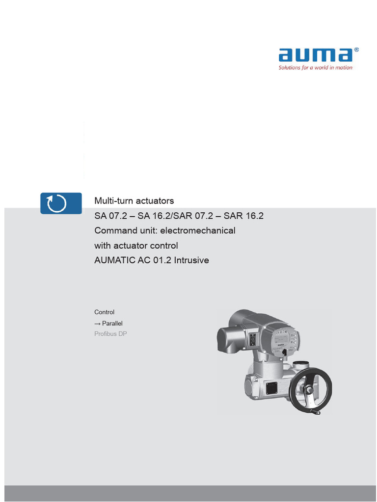 Auma Actuator Manual PIP | PDF | Screw | Valve