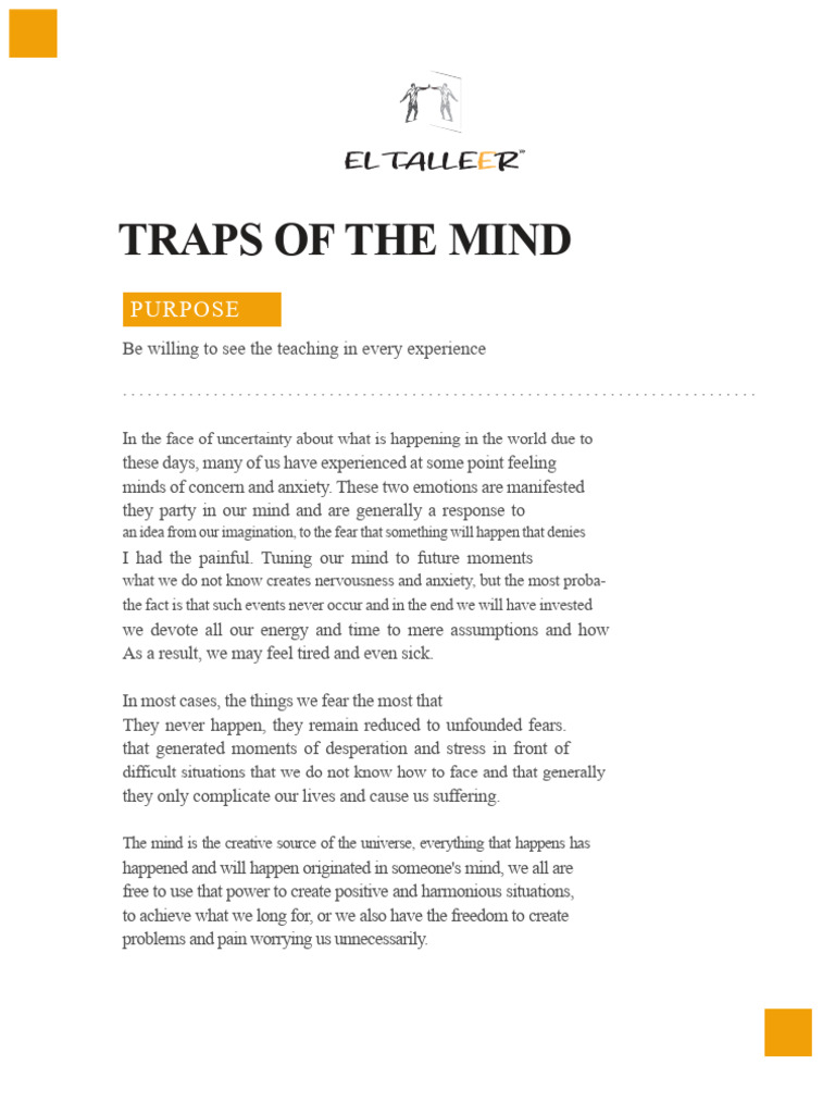 TRAPS-OF-THE-MIND | PDF | Anxiety | Mind