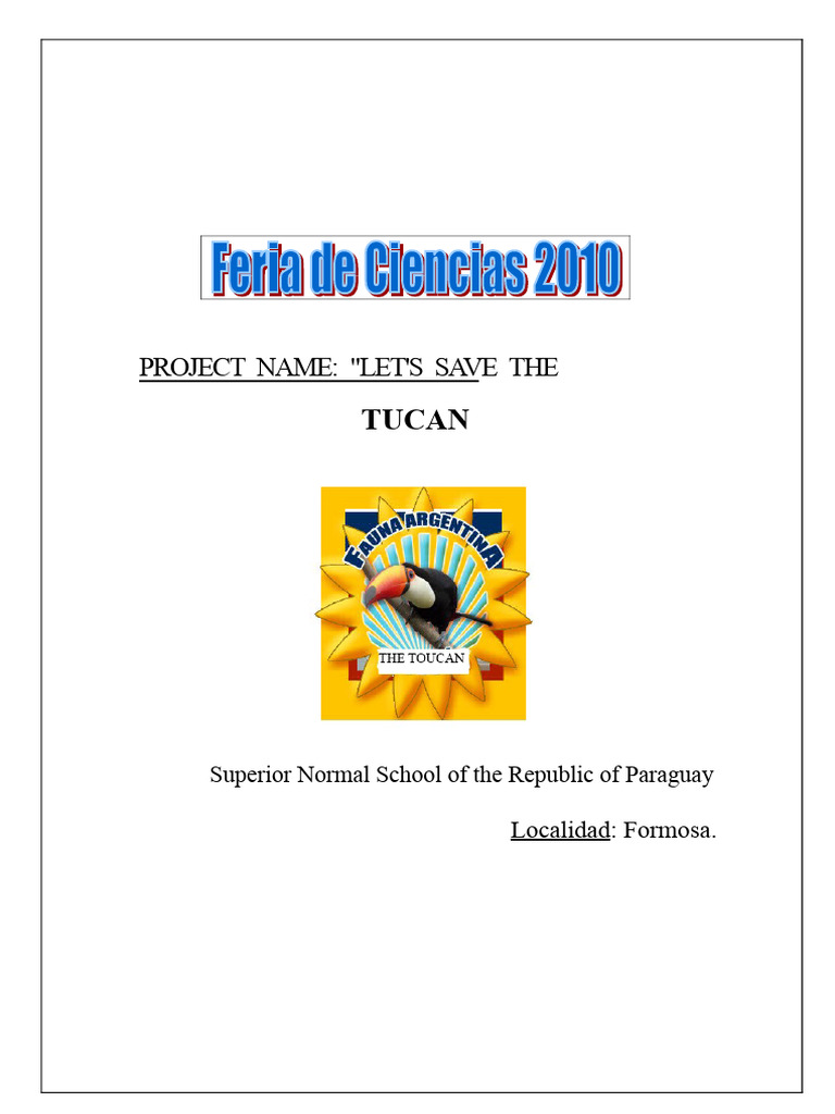 Science Fair The Toucan | PDF | South America | Amazon Rainforest