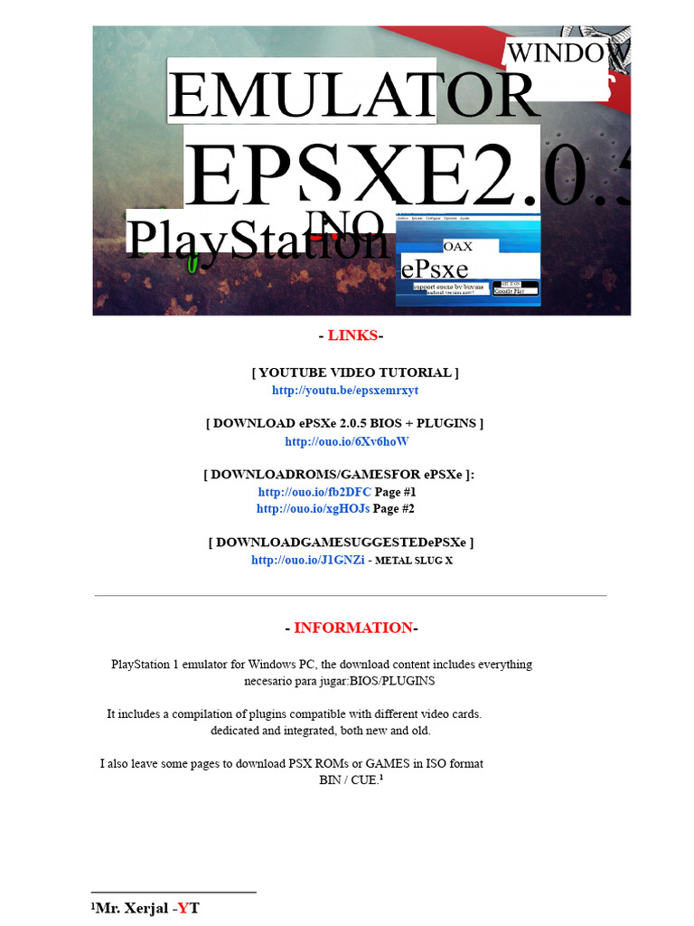 ePSXe 2.0.5 Download & Setup Guide | PDF
