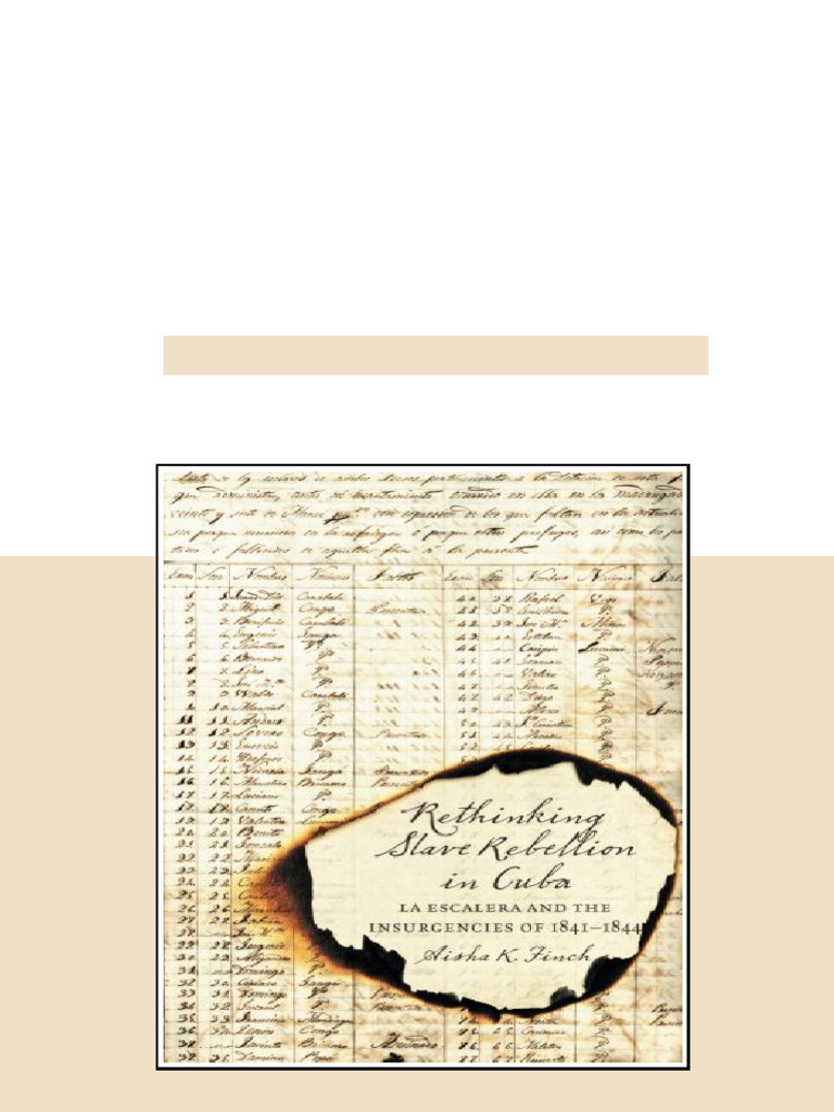 Rethinking Slave Rebellion in Cuba La Escalera and The Insurgencies of ...