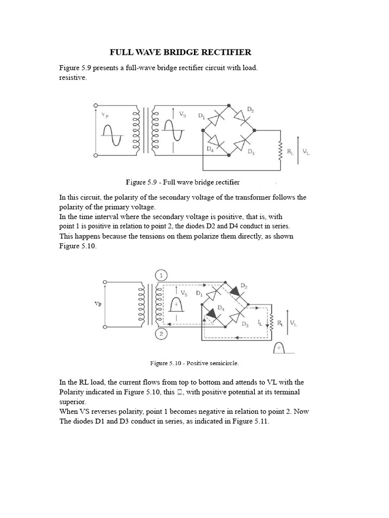 FULL-WAVE BRIDGE RECTIFIER | PDF | Rectifier | Diode