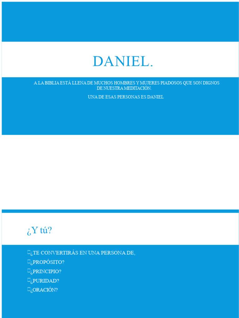 Estudio de Personaje Daniel | PDF