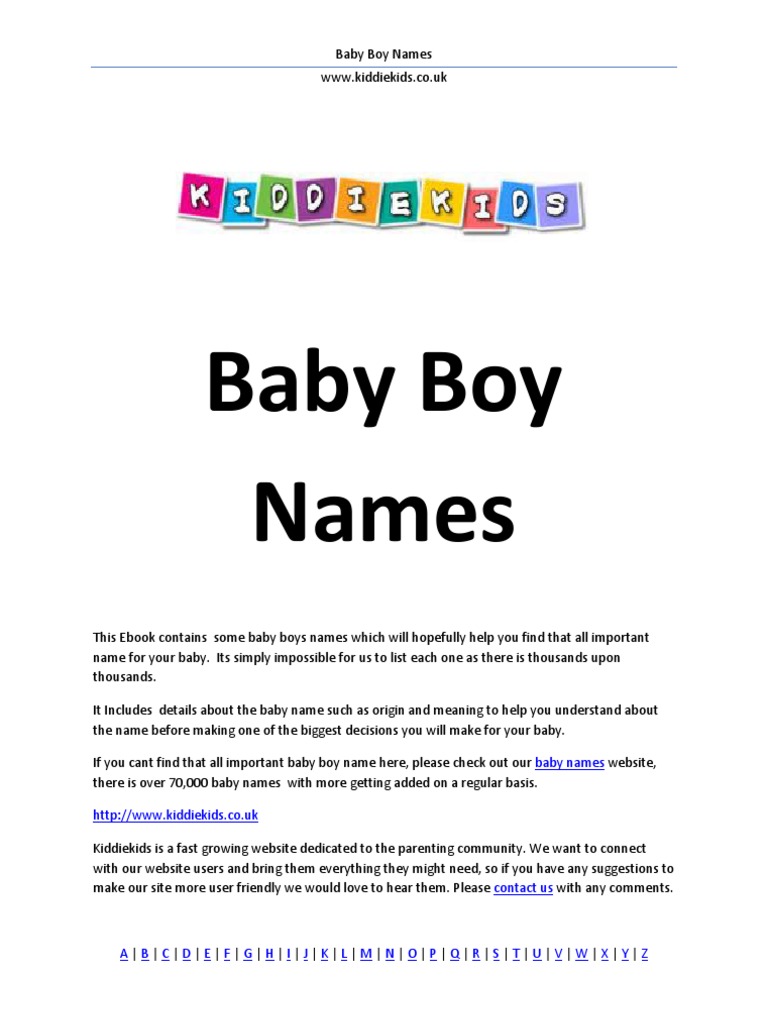 Baby Boy Names | PDF