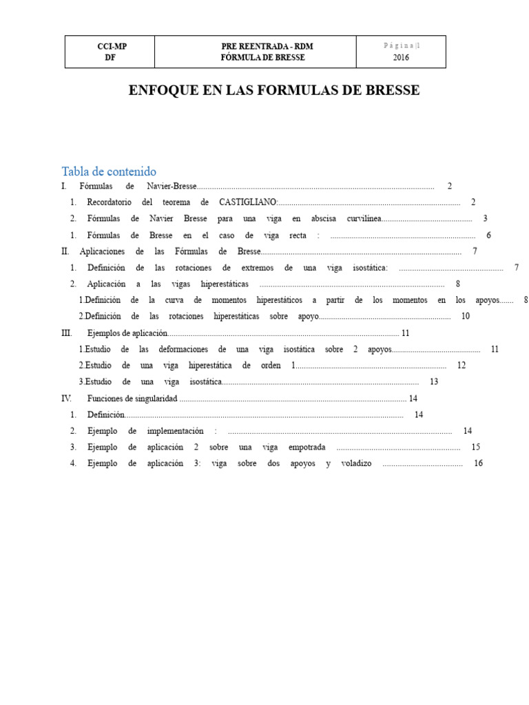 RDM Fórmulas de Presión | PDF | Viga (Estructura) | Geometría analítica