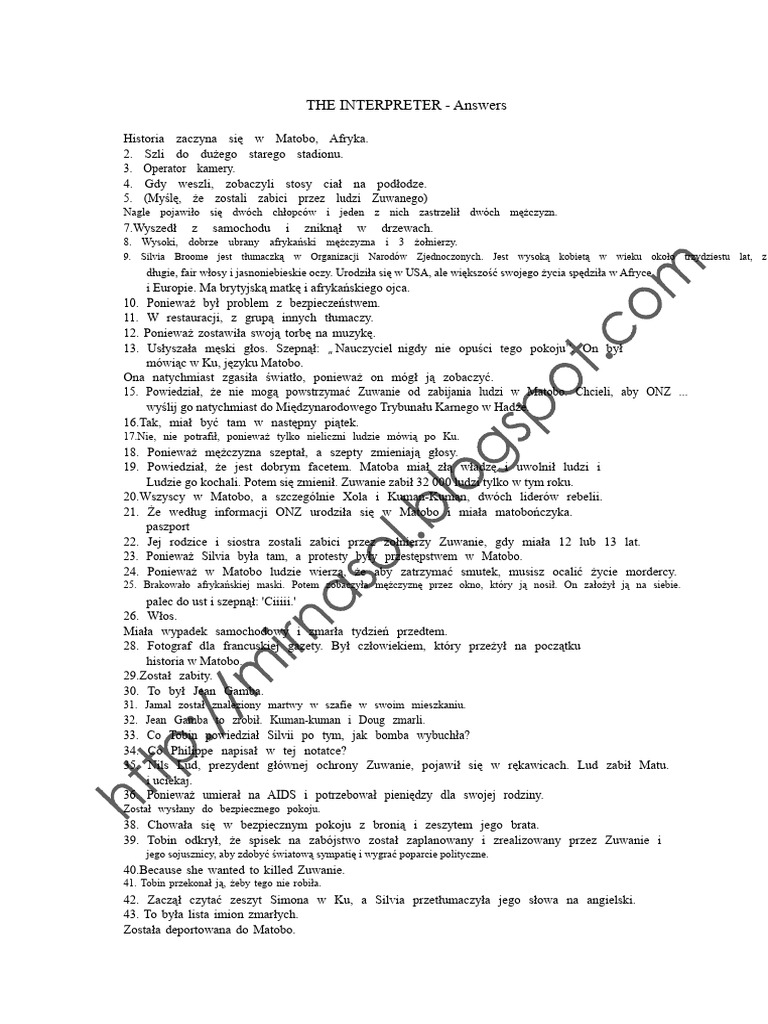 Tłumacz Odpowiada | PDF