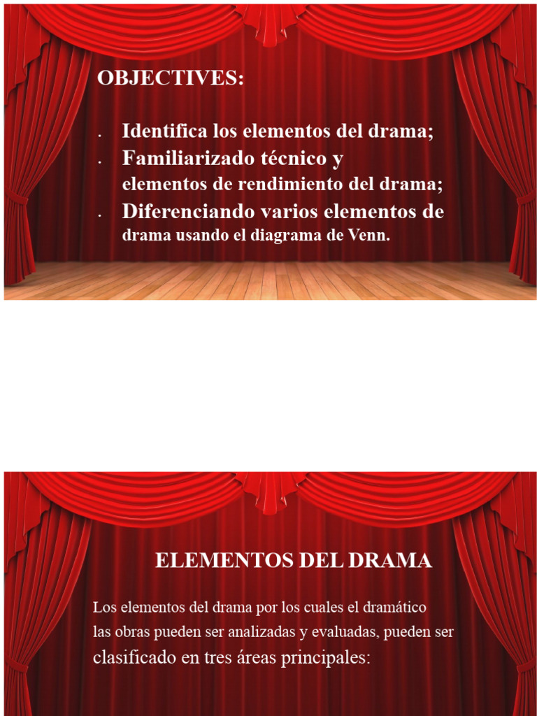TRES ELEMENTOS DEL DRAMA | PDF | Teatro | Interino