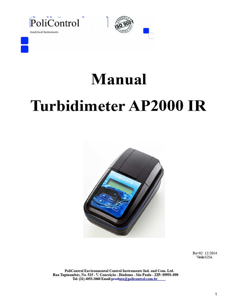 AP2000 IR Manual - IP67 Version 3.25A rev 12-2014 | PDF