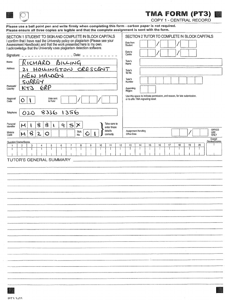 TMA01 | PDF
