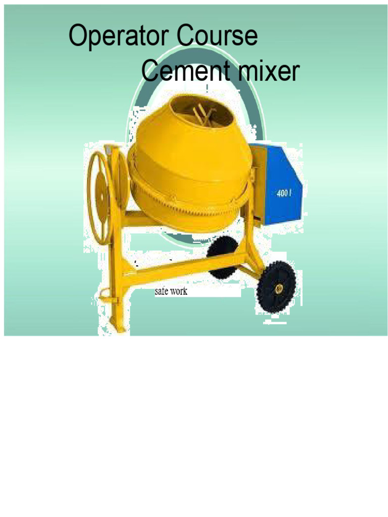 Concrete Mixer Operator Course | PDF | Concrete | Cement