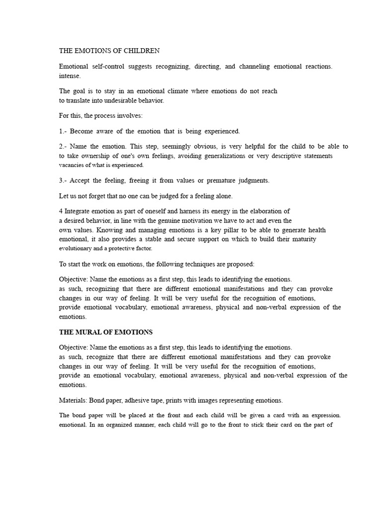 Manual for Emotions | PDF | Emotions | Feeling