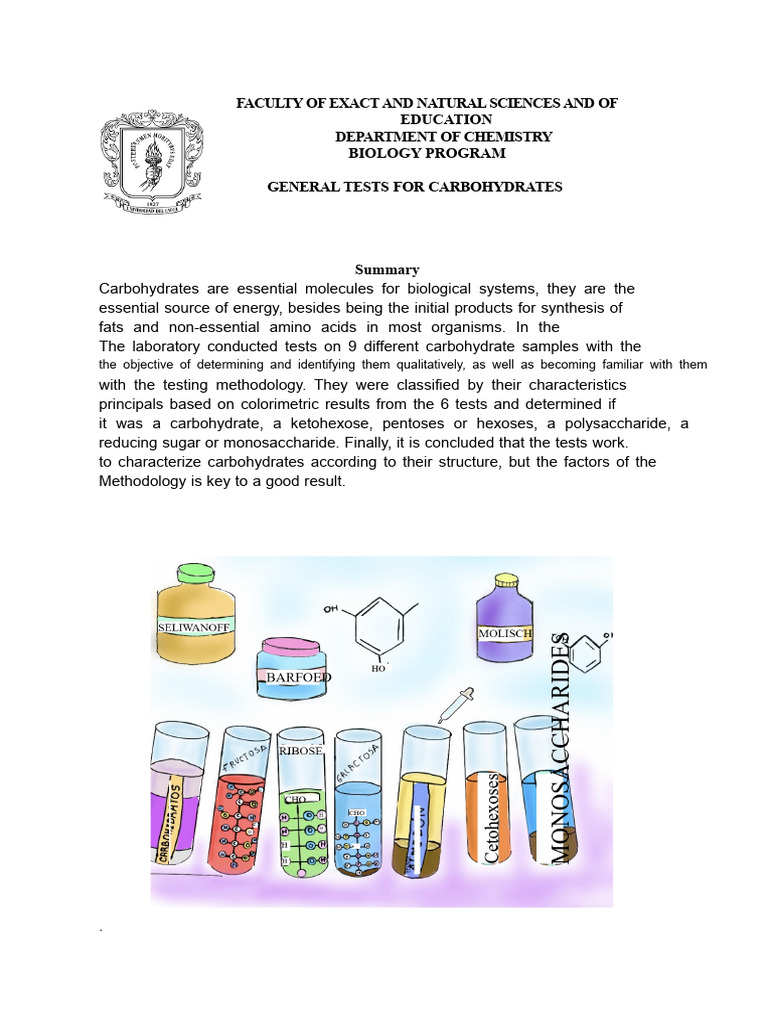 Carbohydrate Testing Methodologies | PDF | Carbohydrates | Glucose