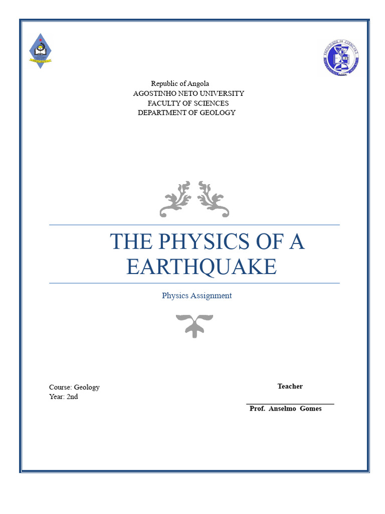 The physics of an earthquake | PDF | Earthquakes | Waves