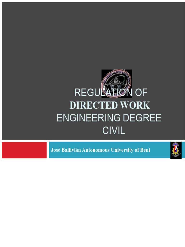 Civil Engineering Directed Work Guidelines | PDF