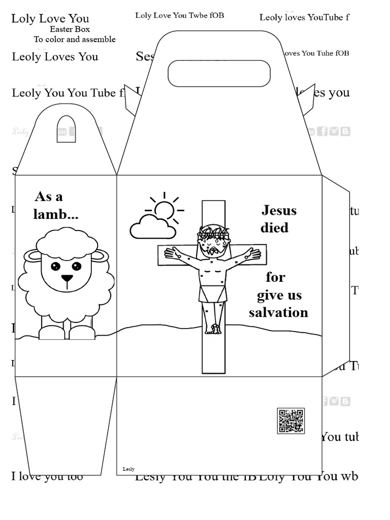 Easter_box_to_paint_and_assemble_2_SHEETS | PDF