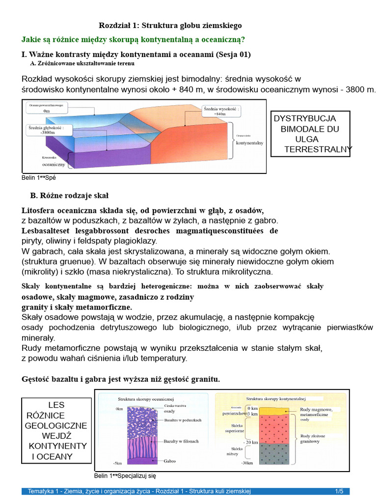 Rozdział 1 - Struktura Ziemi | PDF