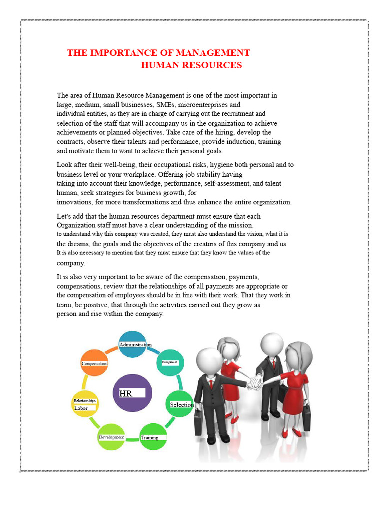 Importance of Human Resource Management | PDF