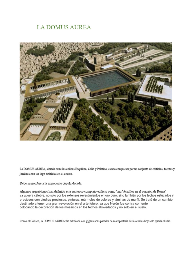 La Domus Aurea: Joyas de Nerón en Roma | PDF