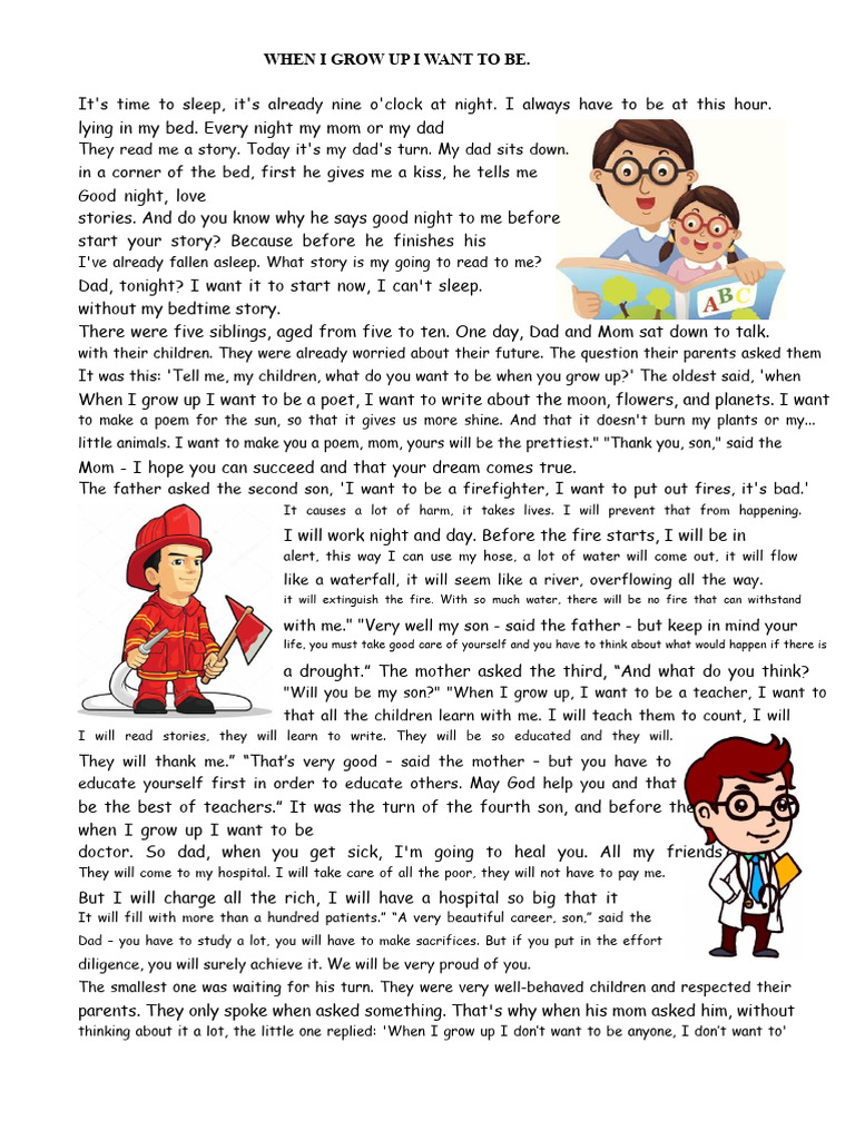 When I Grow Up I Want To Be | PDF