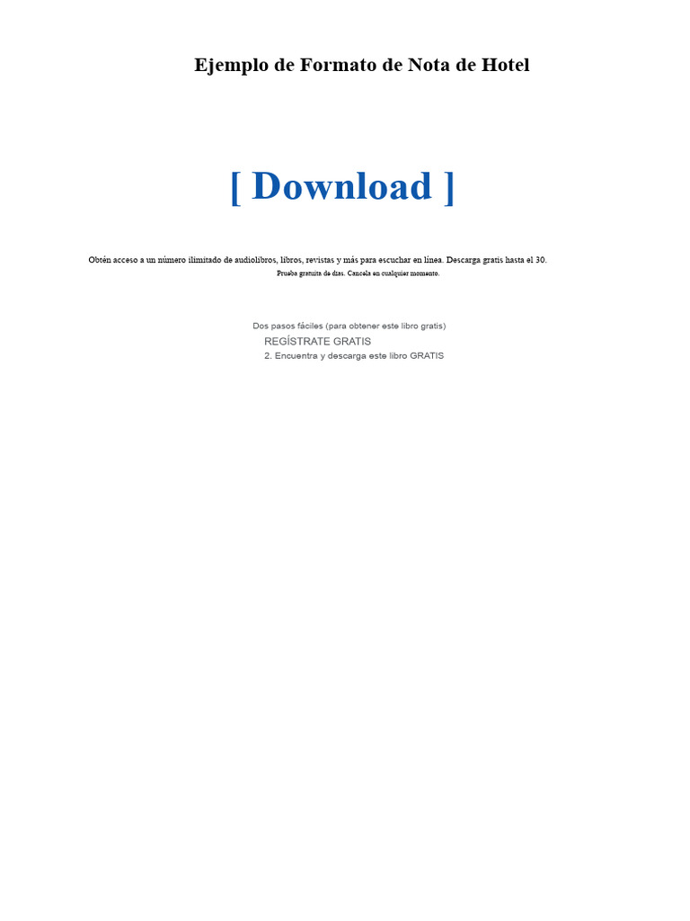 Ejemplo de Nota de Hotel en PDF | PDF | Hotel | Informática