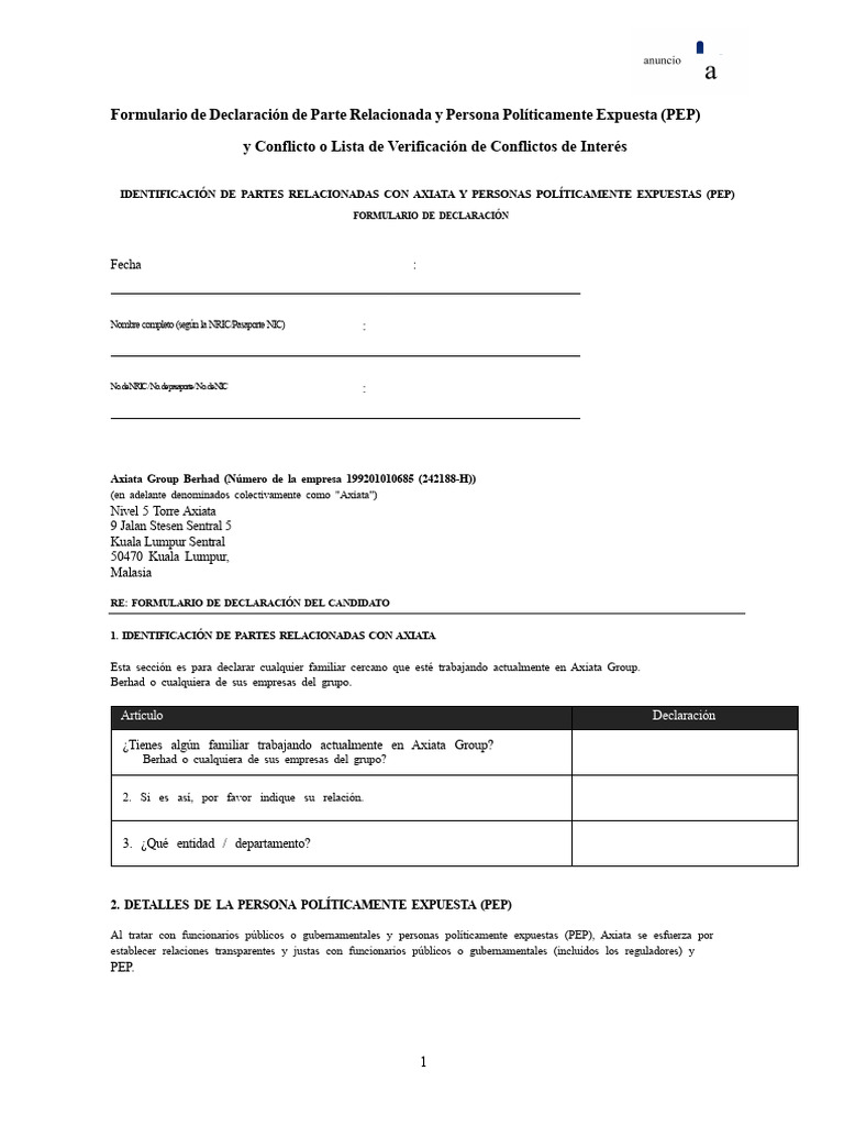 COI Form | PDF