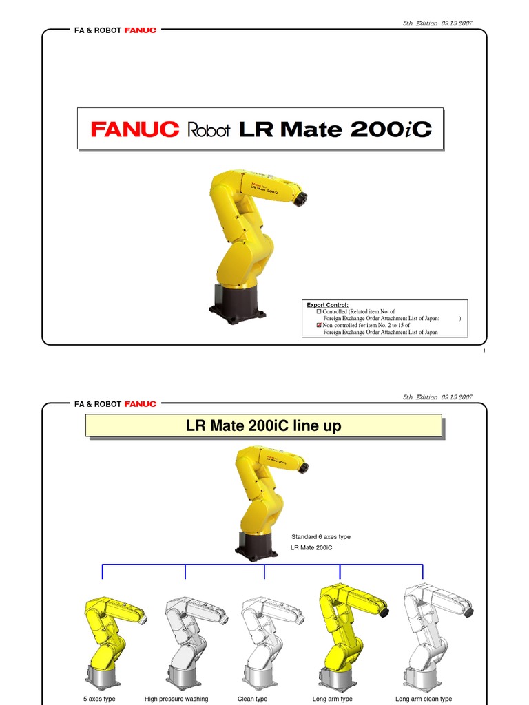 LR Mate 200ic | PDF | Manufactured Goods | Mechanical Engineering