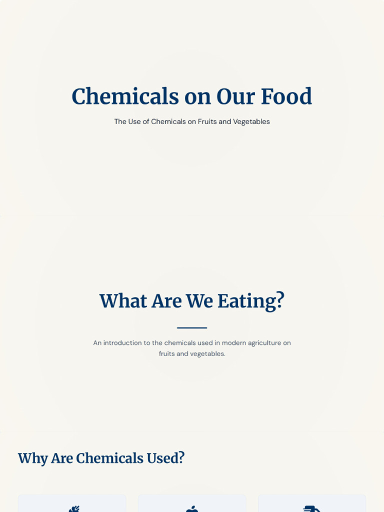 Use of Chemicals on Fruits and Vegetables | PDF