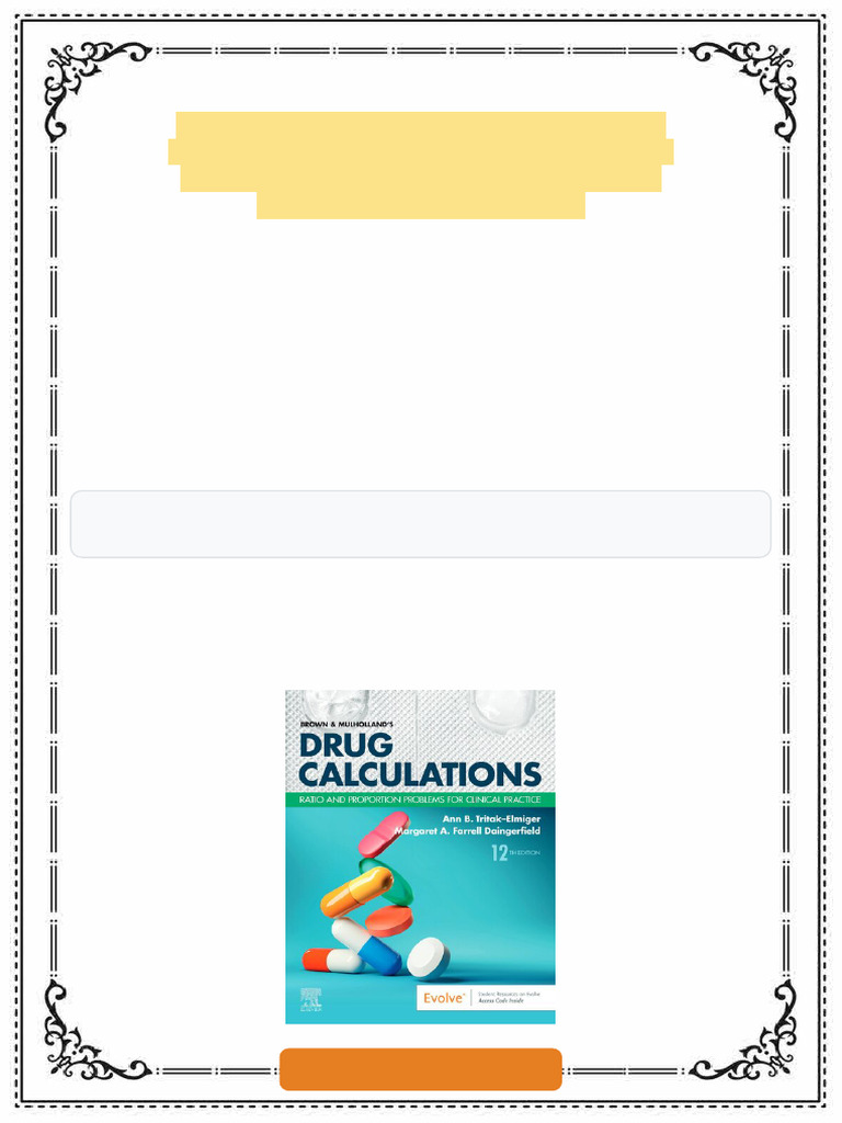 Brown and Mulholland's Drug Calculations: Ratio and Proportion Problems ...
