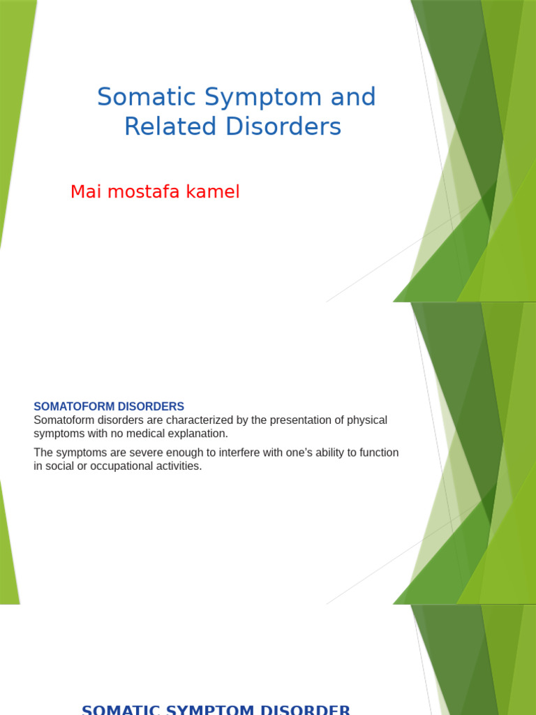 Somatic Symptom Disorder | PDF | Mental Disorder | Major Depressive ...