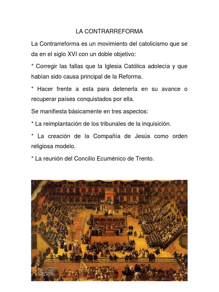 La Contrarreforma: Orígenes y Consecuencias | PDF | Contrarreforma ...