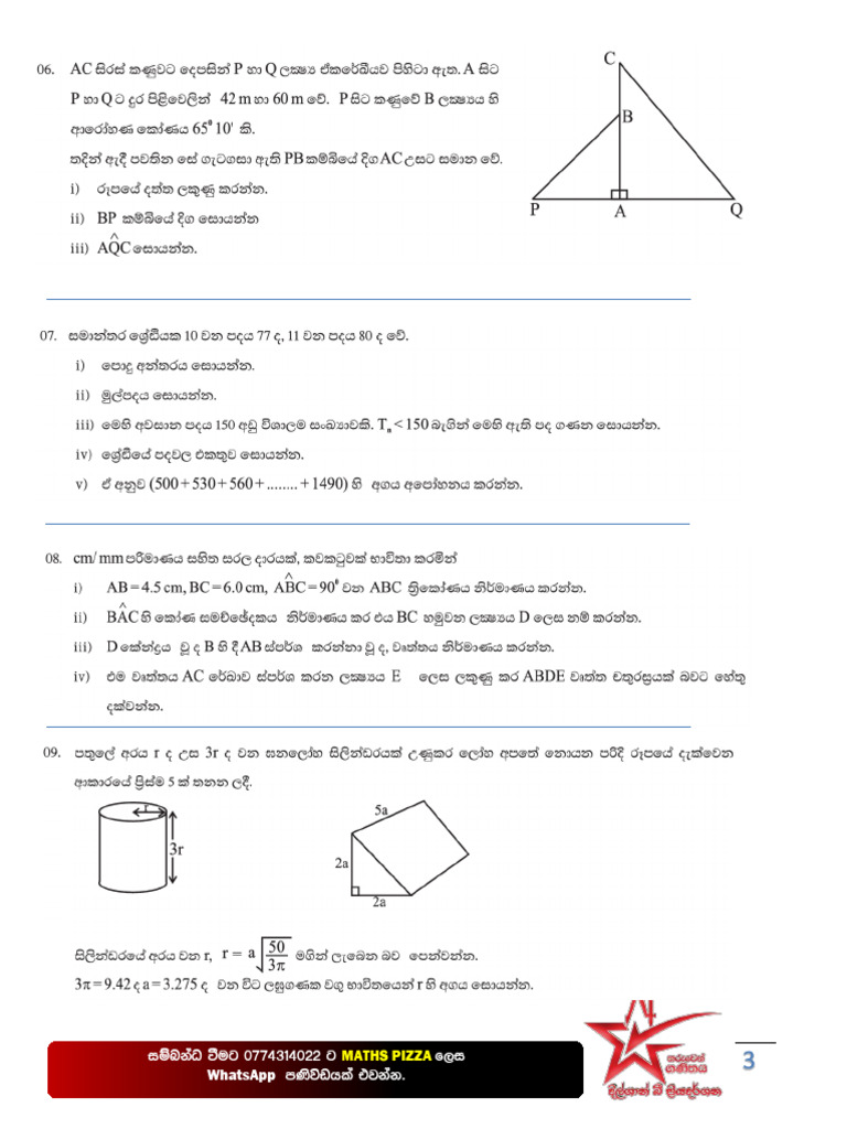 Maths Pizza Surprise Paper 1 | PDF
