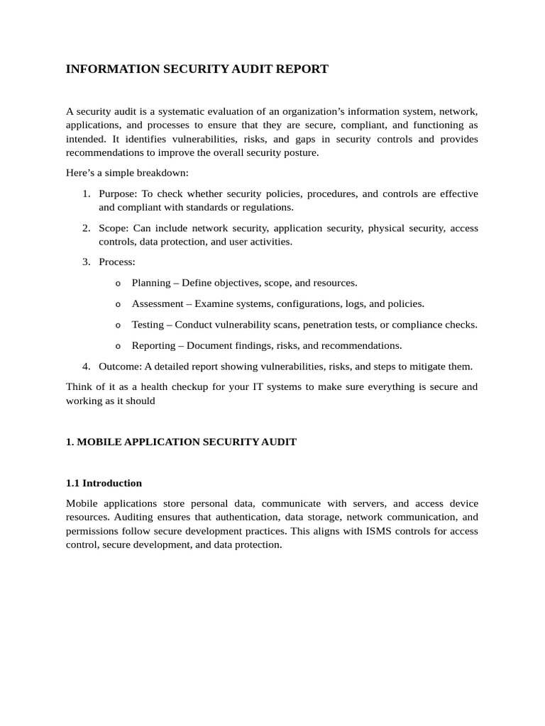 Information Security Audit Report (Jiva) | PDF | Transport Layer ...