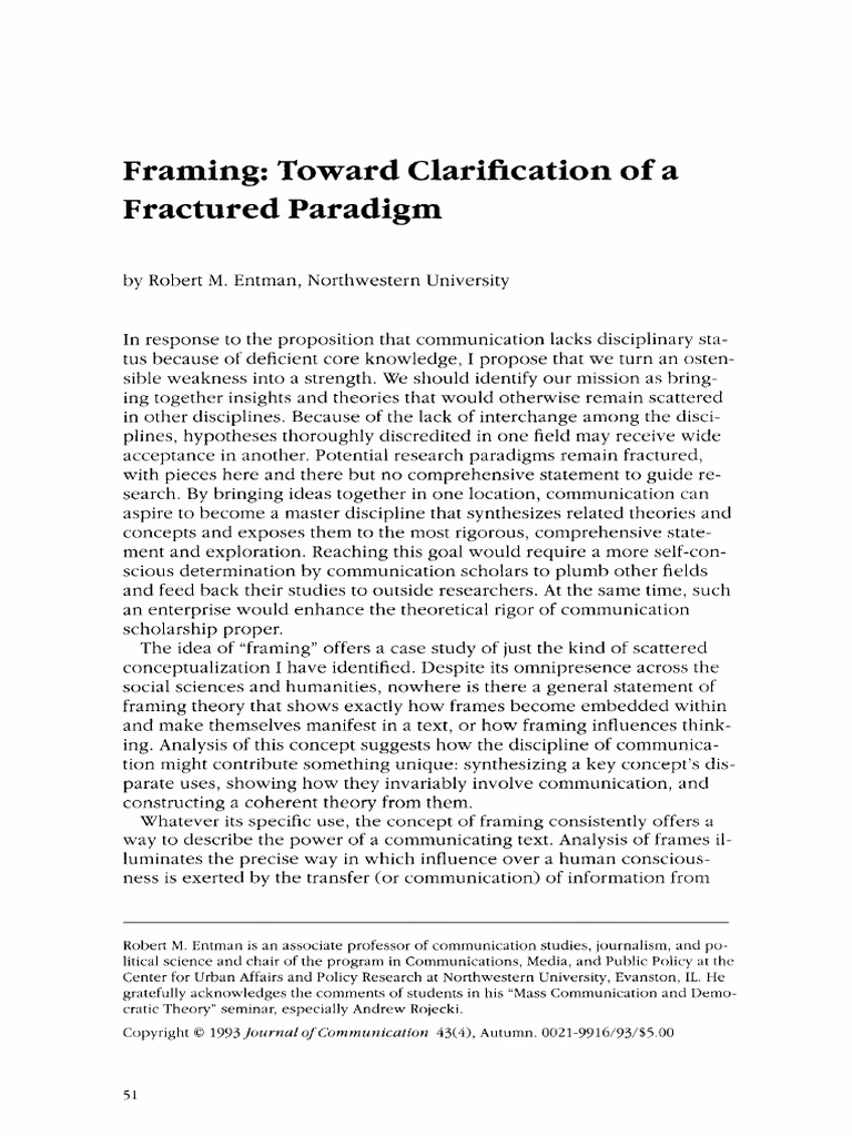 Understanding Framing in Communication | PDF | Framing (Social Sciences ...